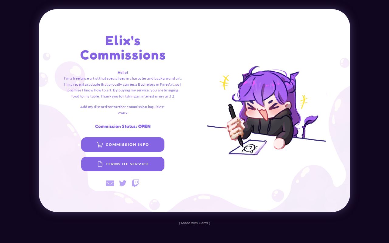 Elix's Commissions Info